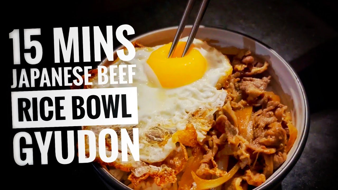 15 Minute Japanese Beef Rice Bowl, Gyudon (No Mirin, No Dashi, No Sake) - YouTube