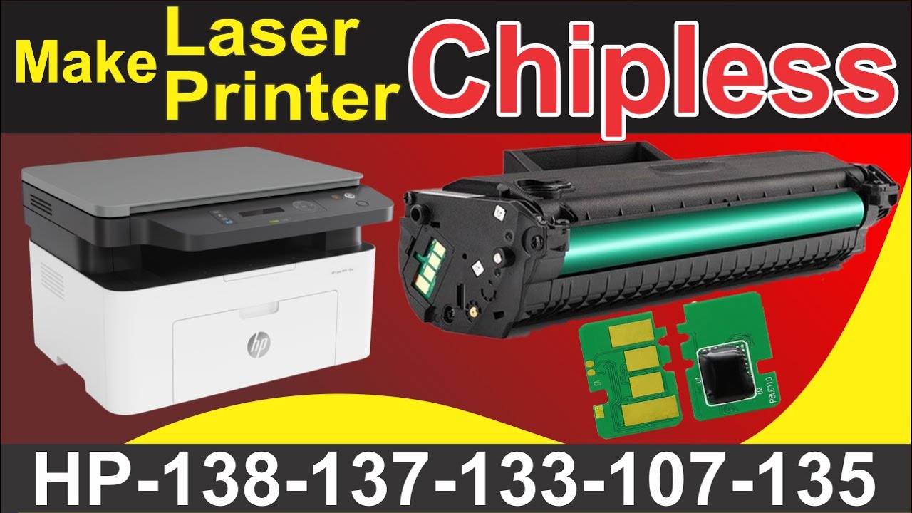 How to Make Laser Printer Chipless | Fix Reset firmware - YouTube
