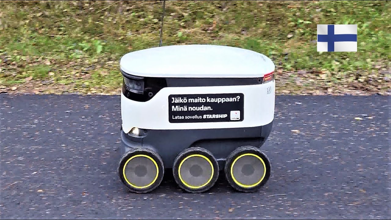 Ruokalähettirobotti (Food delivery robot), Suutarila Helsinki. 🇫🇮 - YouTube