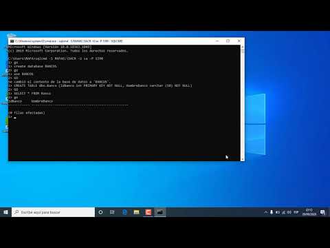 Crear Base de datos SQL Server, Crear tabla e insertar un registro desde consola. - YouTube