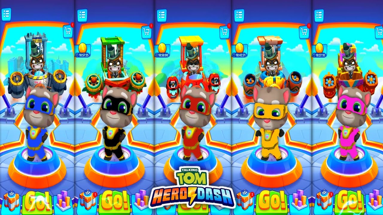 Talking Tom Hero Dash : Super Tom - Saving The All Heroes & World's ...