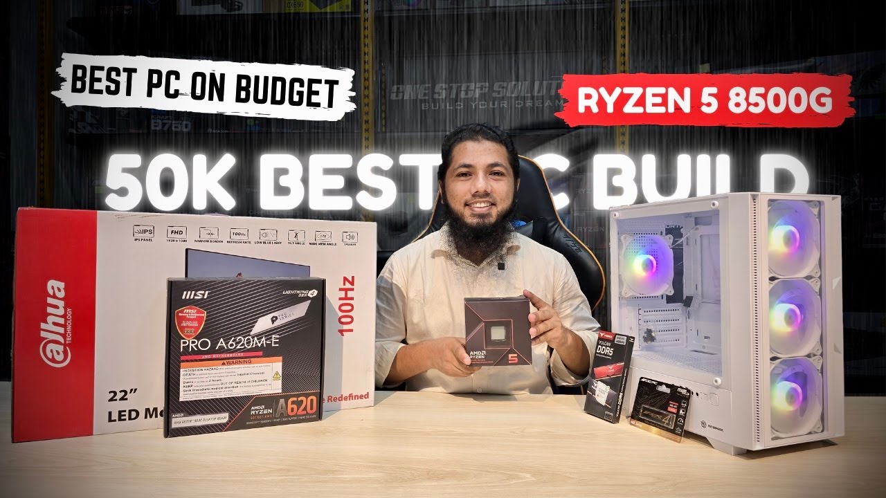 BEST PC BUILD ON 50K BUDGET🤗AMD RYZEN 5 8500G CPU | GAMING & EDITING PC ...