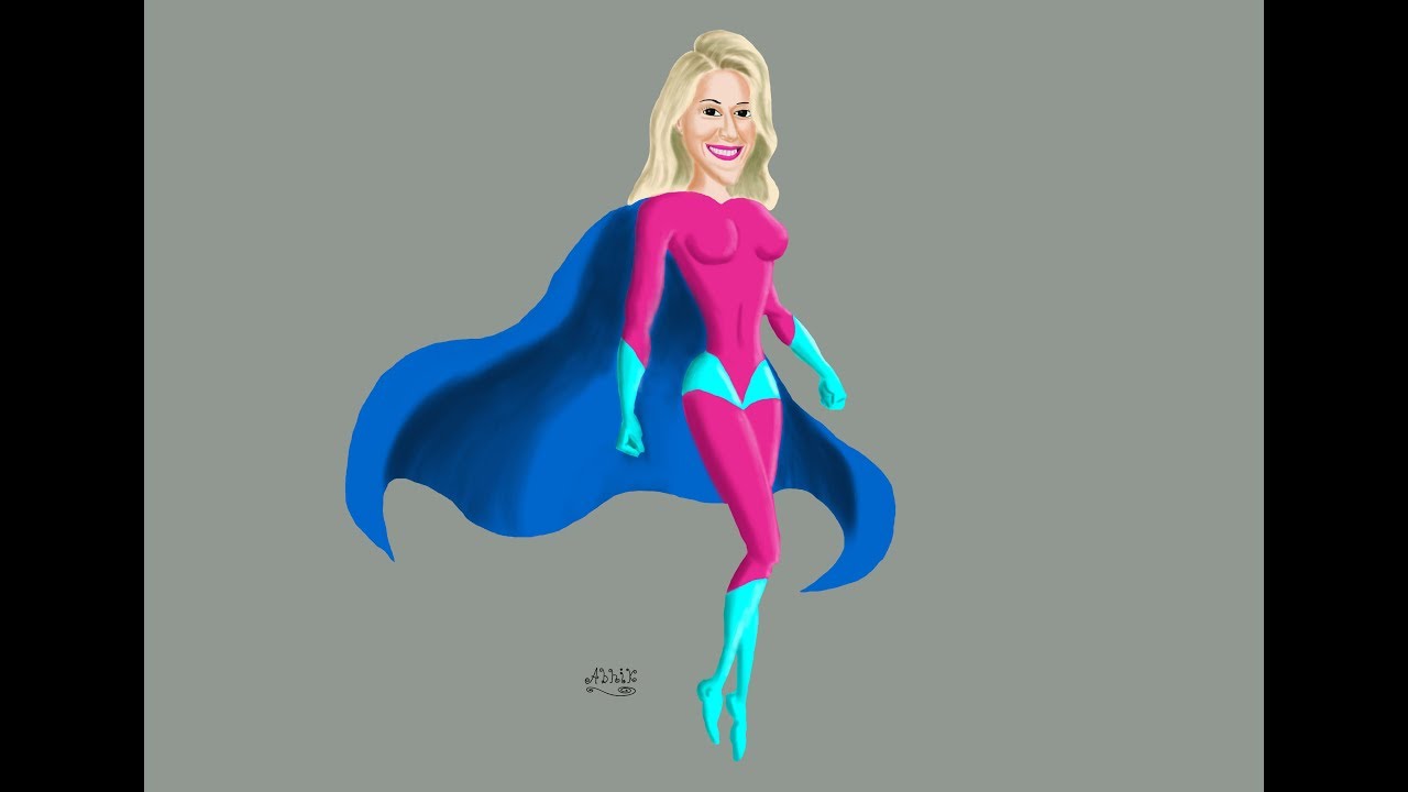 How to draw a female superhero ? - YouTube