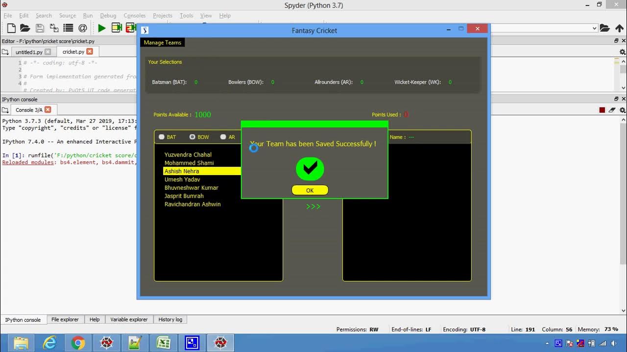 Cricket Score in Python - YouTube