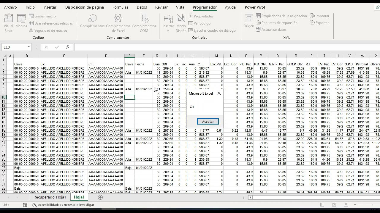 Excel VBA: Macro que acomoda cédula SUA Mensual. - YouTube