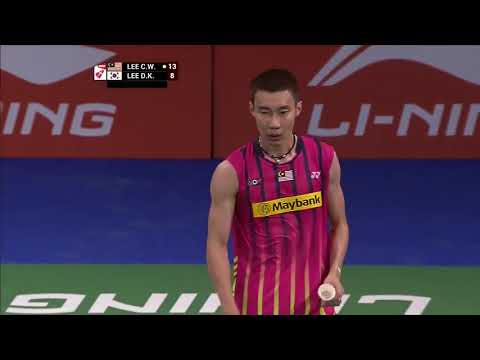 【2014 World Championship Badminton】Lee Chong Wei vs Lee Dong Keun competition