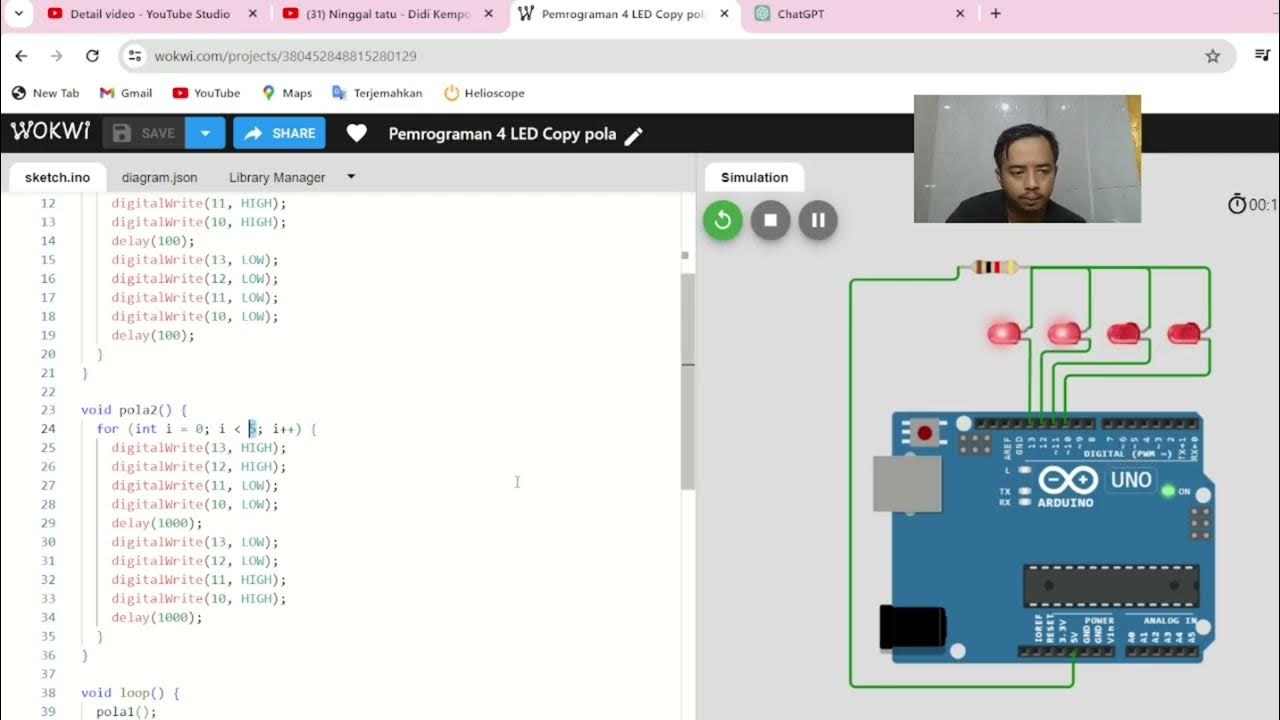 Simulasi Arduino dengan Wokwi Part 2 - YouTube