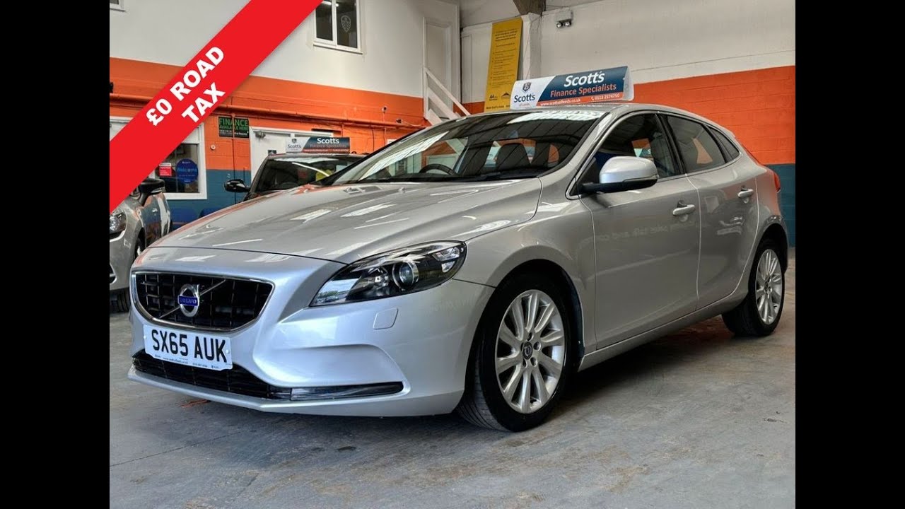 VOLVO V40 2.0 D2 SE LUX 5 DOOR DIESEL SILVER 0 TAX FULL HEATED LEATHER ...