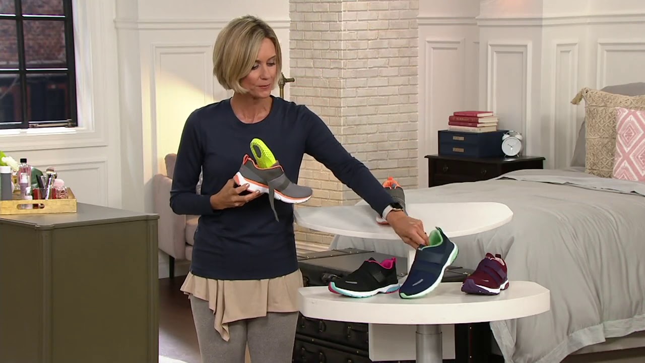 Vionic Mesh Adjustable Strap Slip-On Sneakers - Milan on QVC - YouTube