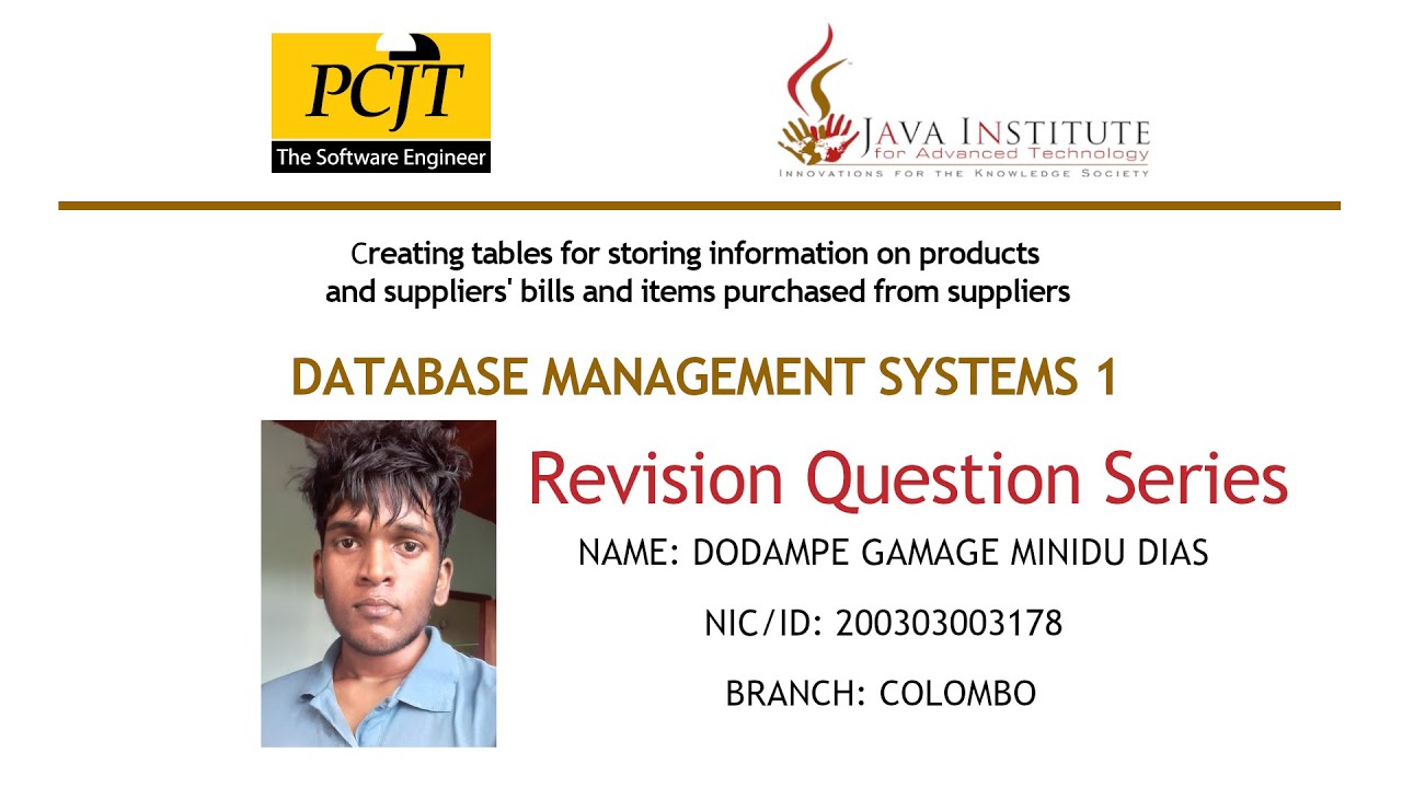 Question Set No. 13 - Database Management Systems 1 - YouTube