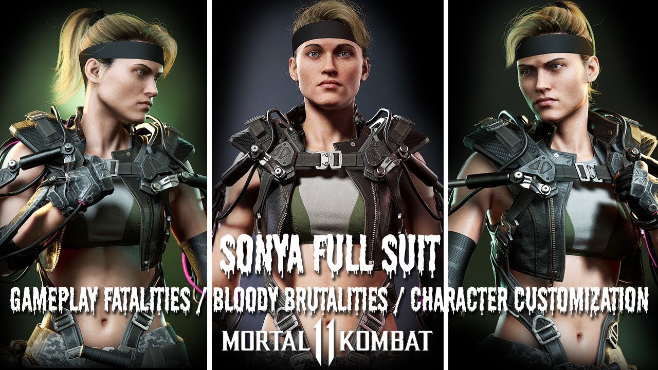 MORTAL KOMBAT 11 SONYA BLADE FULL SUIT !!! - YouTube