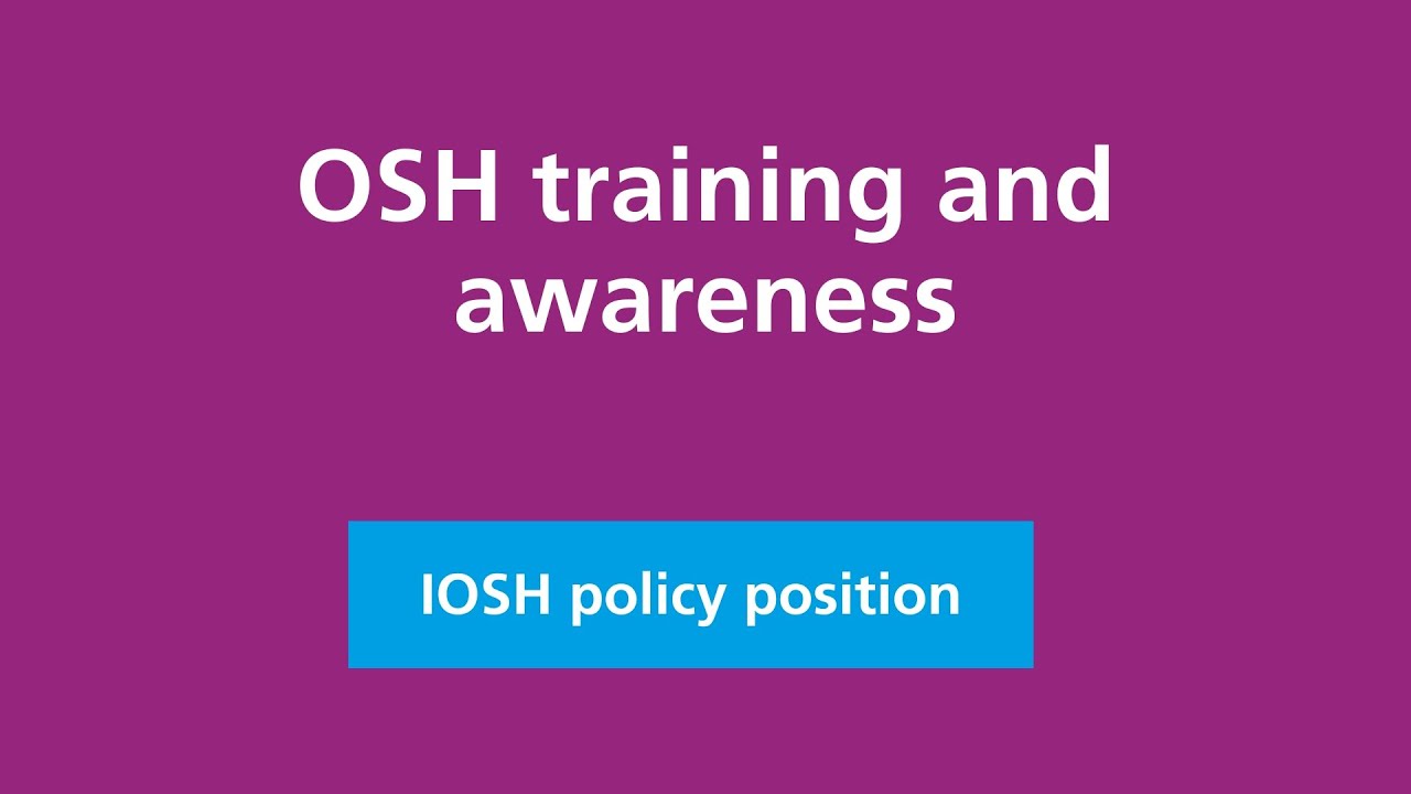 OSH training and awareness - YouTube