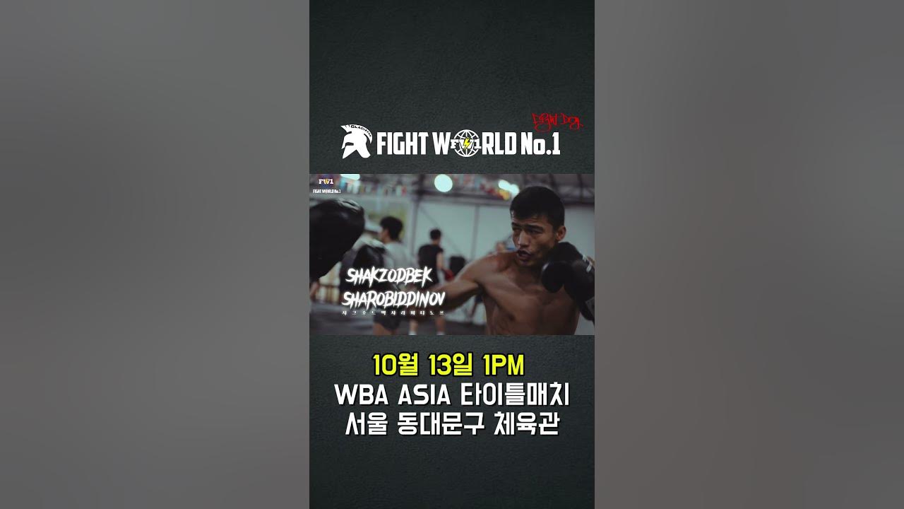 FW1프로모 비디오 #fw1 #복싱 #boxing #프로복싱 #최시로#wbaasia - YouTube