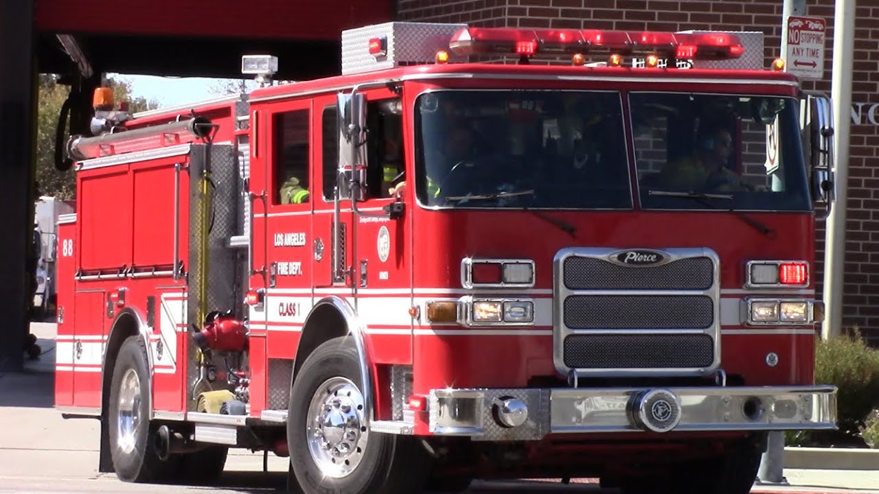 LAFD Engine 88 (reserve) responding (Dispatch Audio) - YouTube