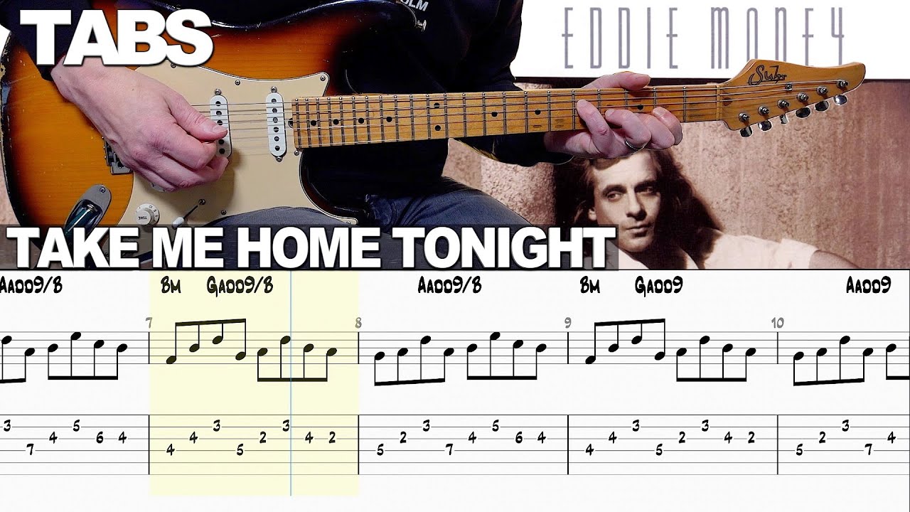 Eddie Money - Take Me Home Tonight | Guitar cover WITH TABS | - YouTube