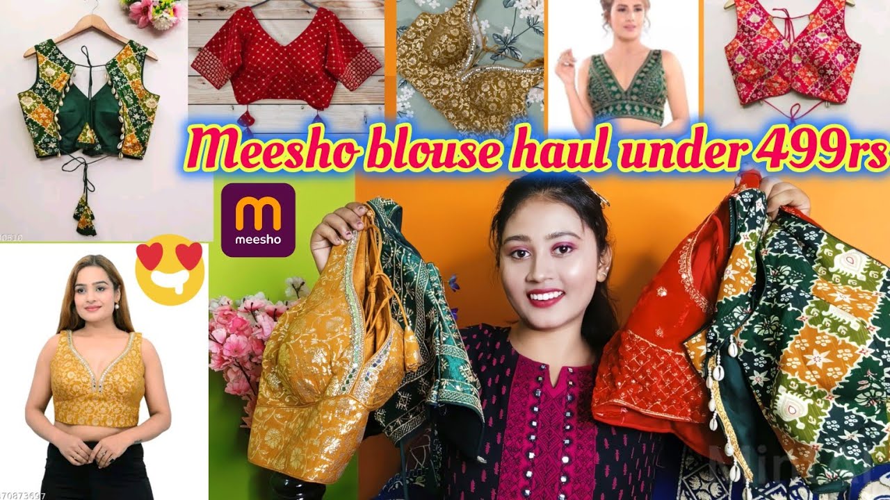 Meesho Blouse haul under 499rs || Ready to wear blouse haul ...
