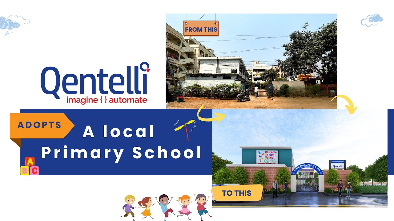 Qentelli adopts a Primary School in Hyderabad, India - YouTube
