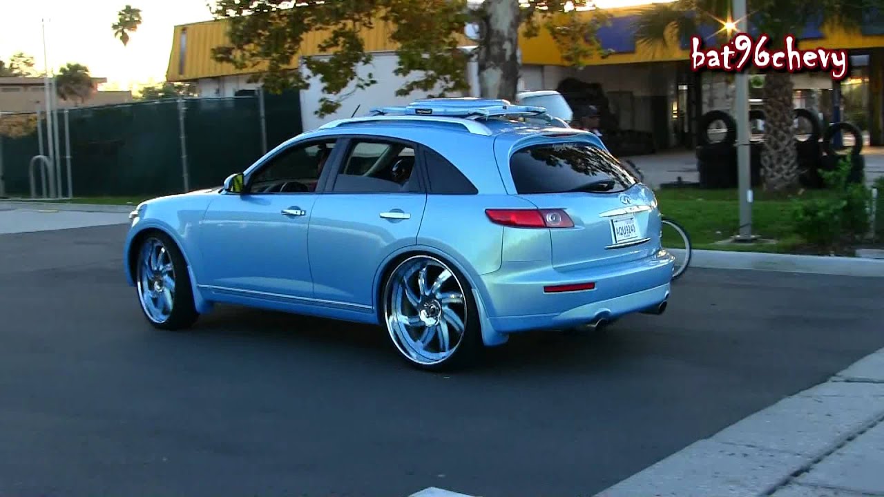 Outrageous Infiniti FX 35 on 26" Staggered Forgiatos - 1080p HD - YouTube