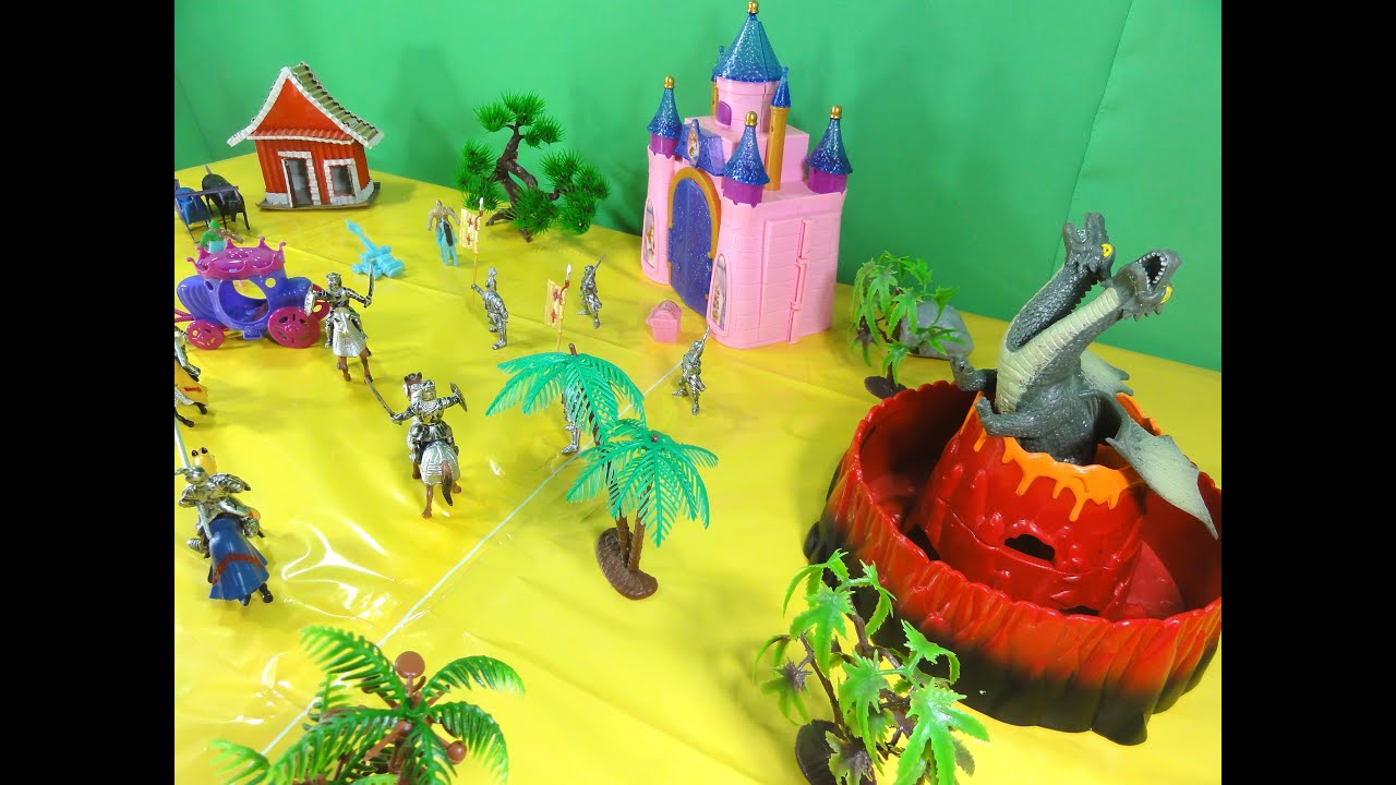 Medieval Knights Cavalry Army unboxing play set castle unboxing toys ...