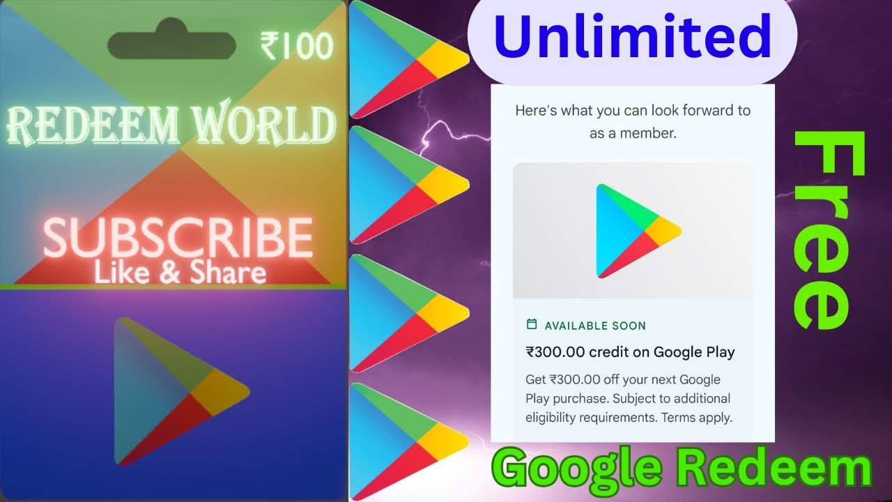 Get Unlimited Google Redeem code | #redeemcode #freeuc #freediamond ...