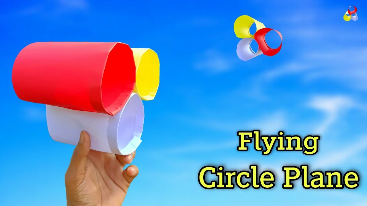 how to make circle plane, flying tri circle boomrang, new paper flying ...