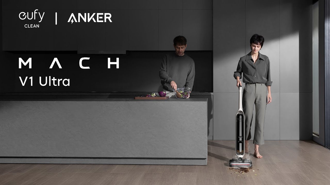 Anker eufy Clean Mach V1 Ultra Moplu Buharlı Şarjlı Dikey Süpürge - YouTube