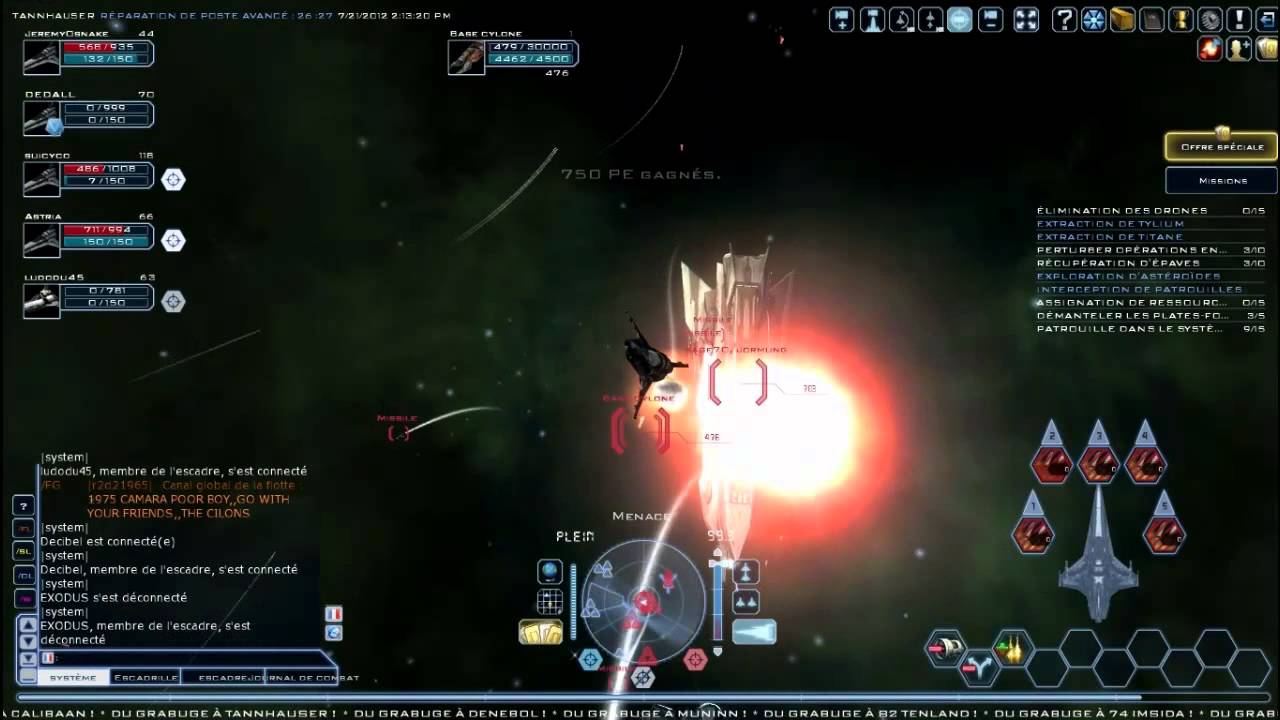 Battlestar Galactica Online CorsaireS Nuke + bonus de fin . - YouTube