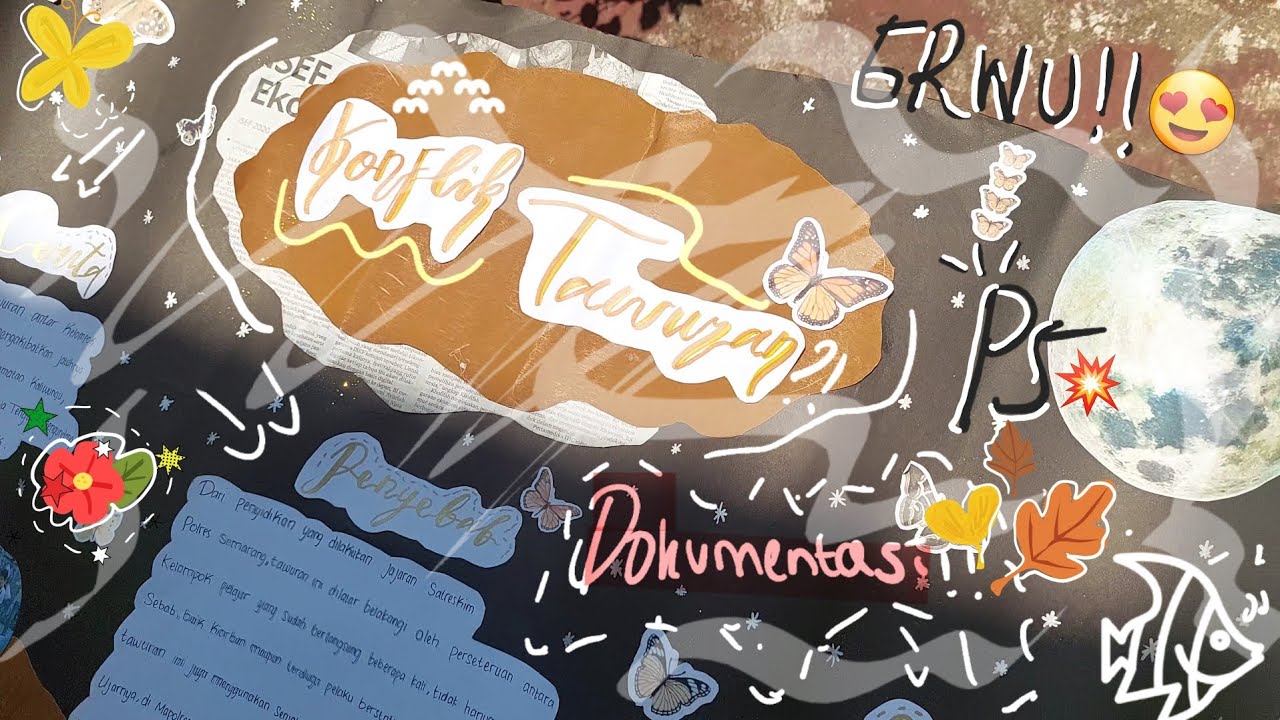 Membuat poster konflik tawuran P5 - YouTube