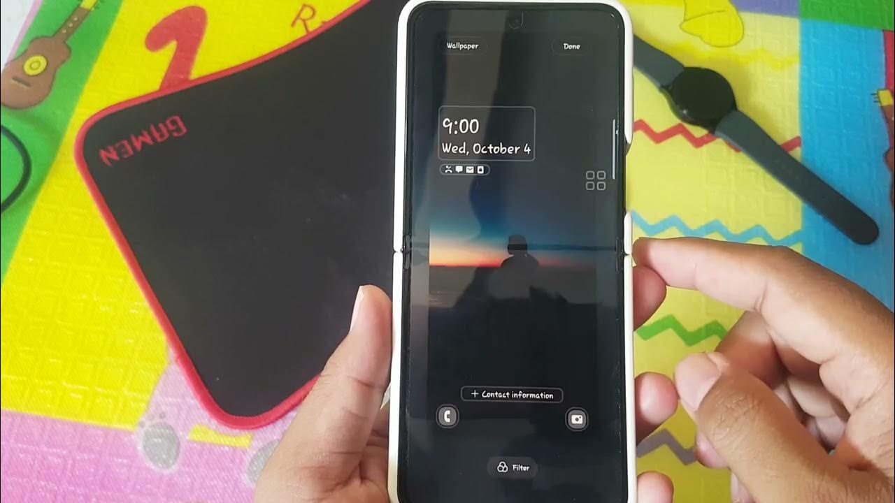 Samsung Galaxy Z Flip 5: How to change lock screen clock style (Android 13) - YouTube