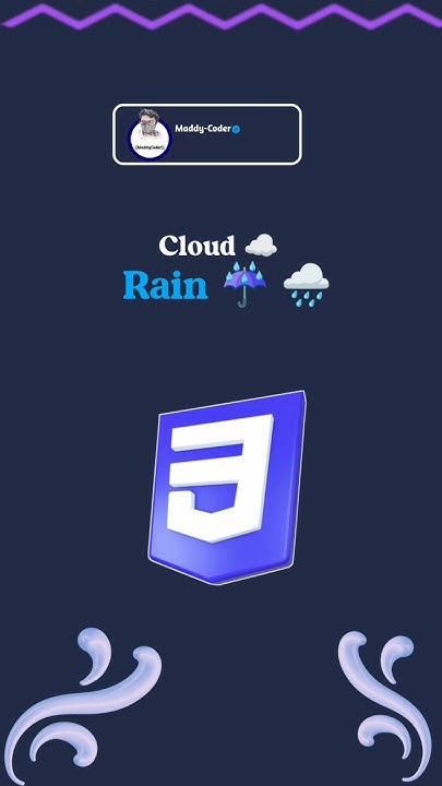 rain design using html css with free source code #shorts #maddycoder #programming #coding - YouTube