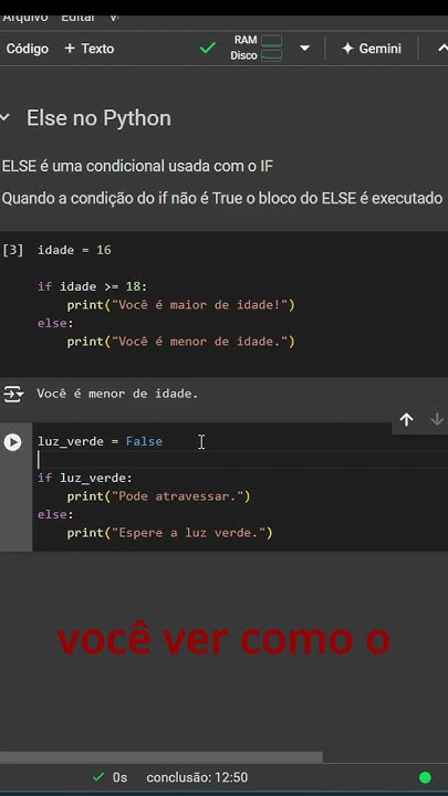ELSE no Python (Condicionais) #python #programação #aprenderpython ...