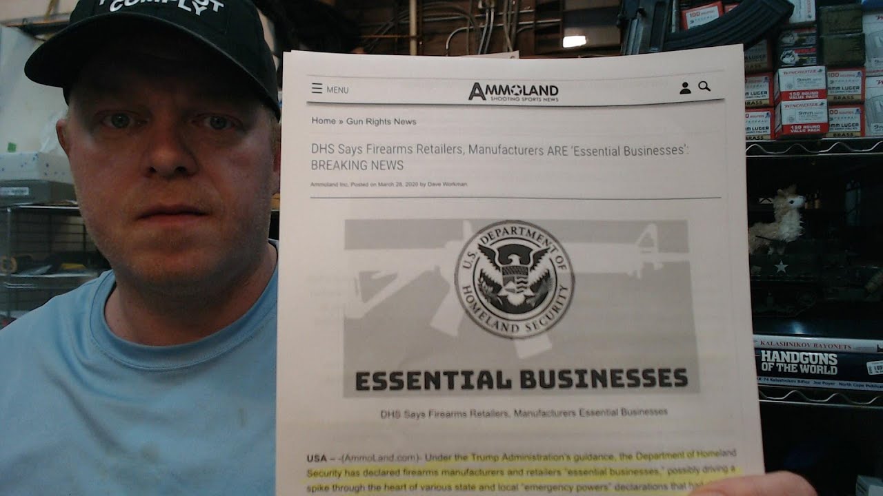 Breaking: DHS Says Firearms Industry Is Essential! Manufacturers, Gun ...