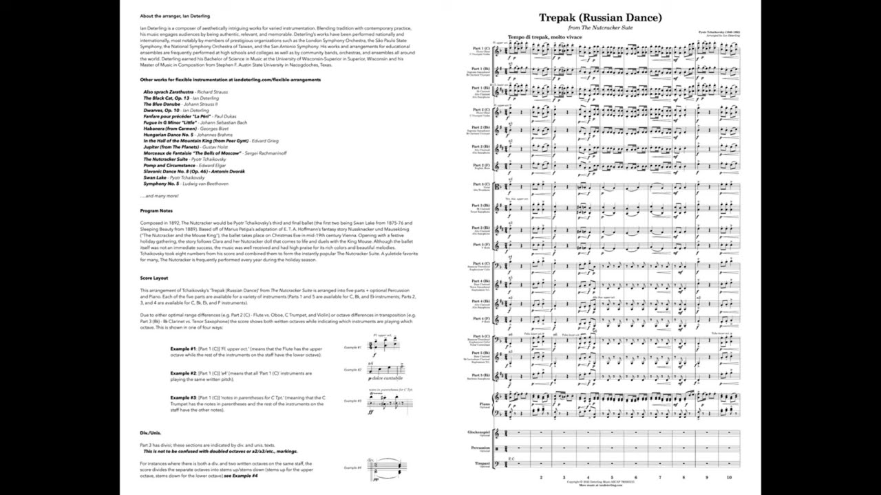 Trepak (Russian Dance) from "The Nutcracker Suite" (flexible ...