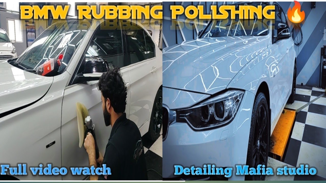 BMW Rubbing & polishing 🚗🔥 | Full detailing service| #bmw - YouTube