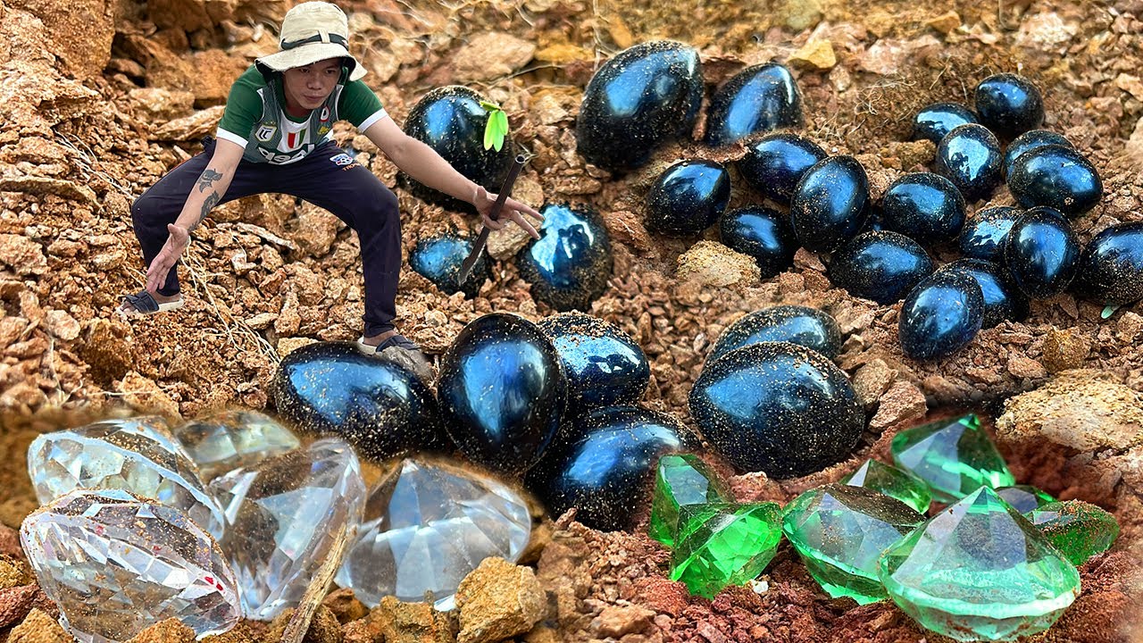 I Find Color gem - Search and polished it for a top black Diamond - YouTube