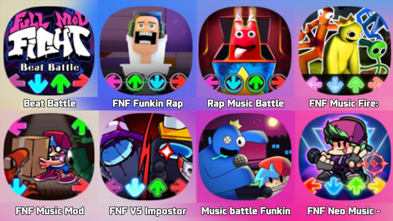 FNF Rainbow Friends, FNF Funkin Rap Battle, Rap Music Battle, Raptime ...