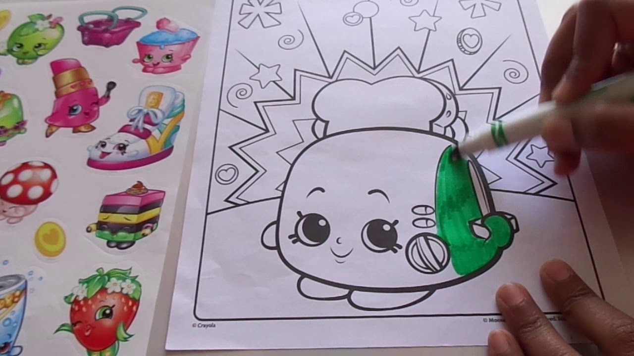 Shopkins Speed coloring ️ Crayola Coloring Page ️ Toasty pop - YouTube