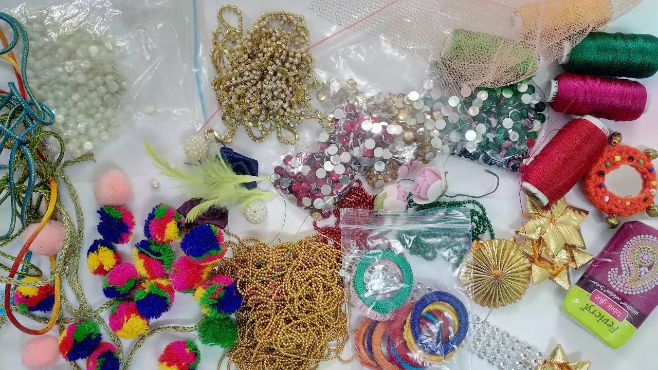 Material Required For Making Handmade Rakhi | CraftLas - YouTube