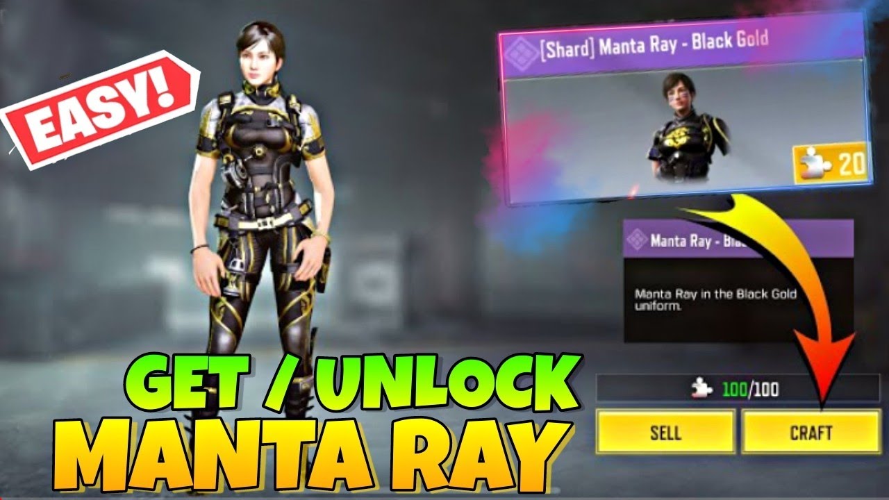 How To Get Manta Ray Black Gold Cod Mobile | How To Unlock Manta Ray ...