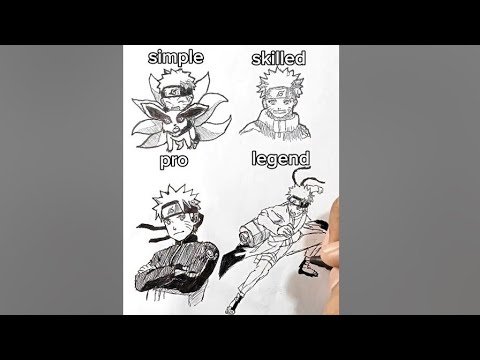 How to Draw Naruto and StickMan Art by Raheem Trick | Easy Drawing # ...