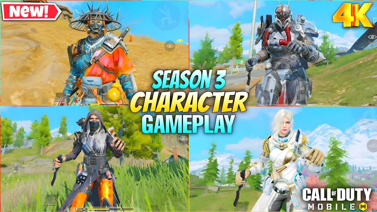 *NEW* Season 3 All Lucky Draws Character GamePlay in Battle Royale Codm ...
