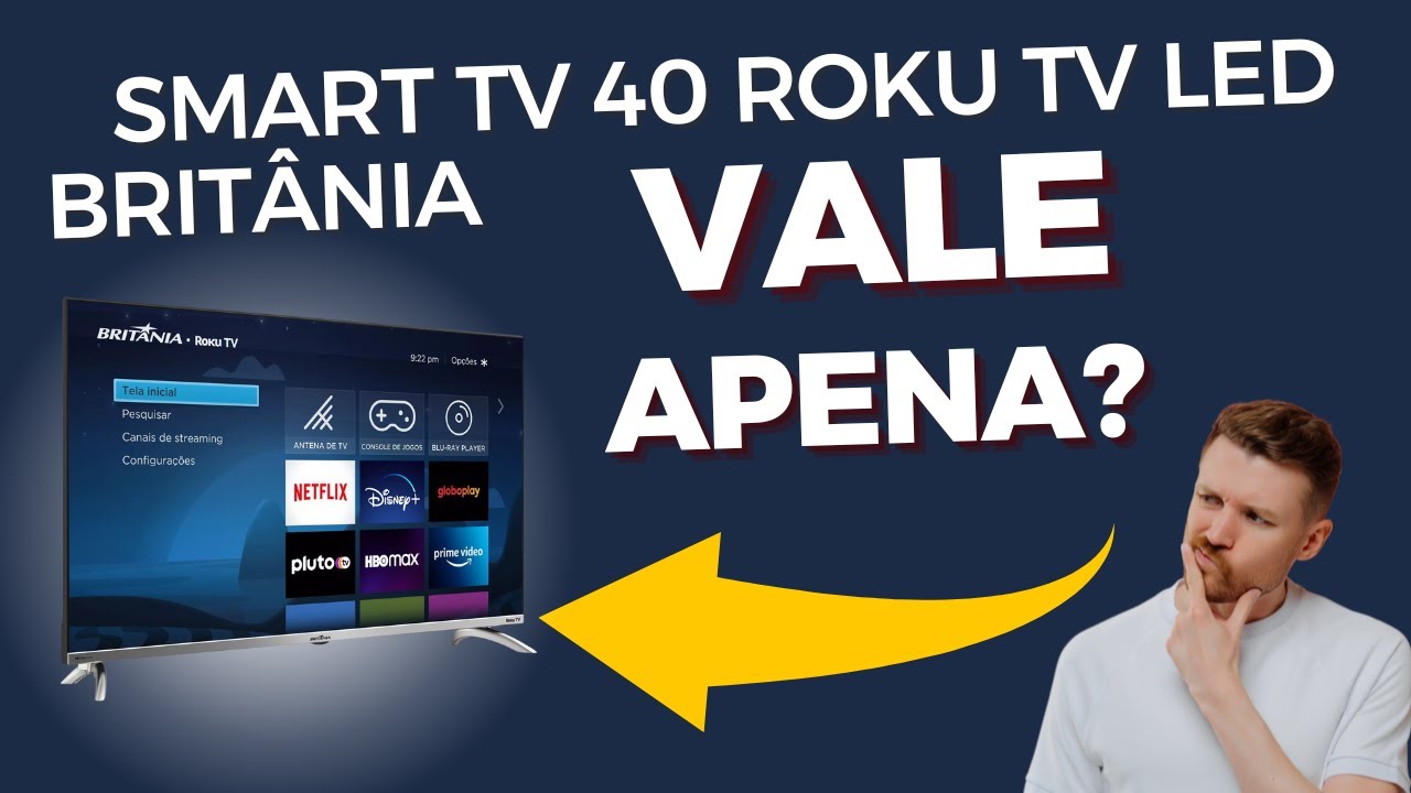 Smart Tv 40 Mais Baratada da Historia Britânia Roku Tv Btv40g7pr2csblf ...