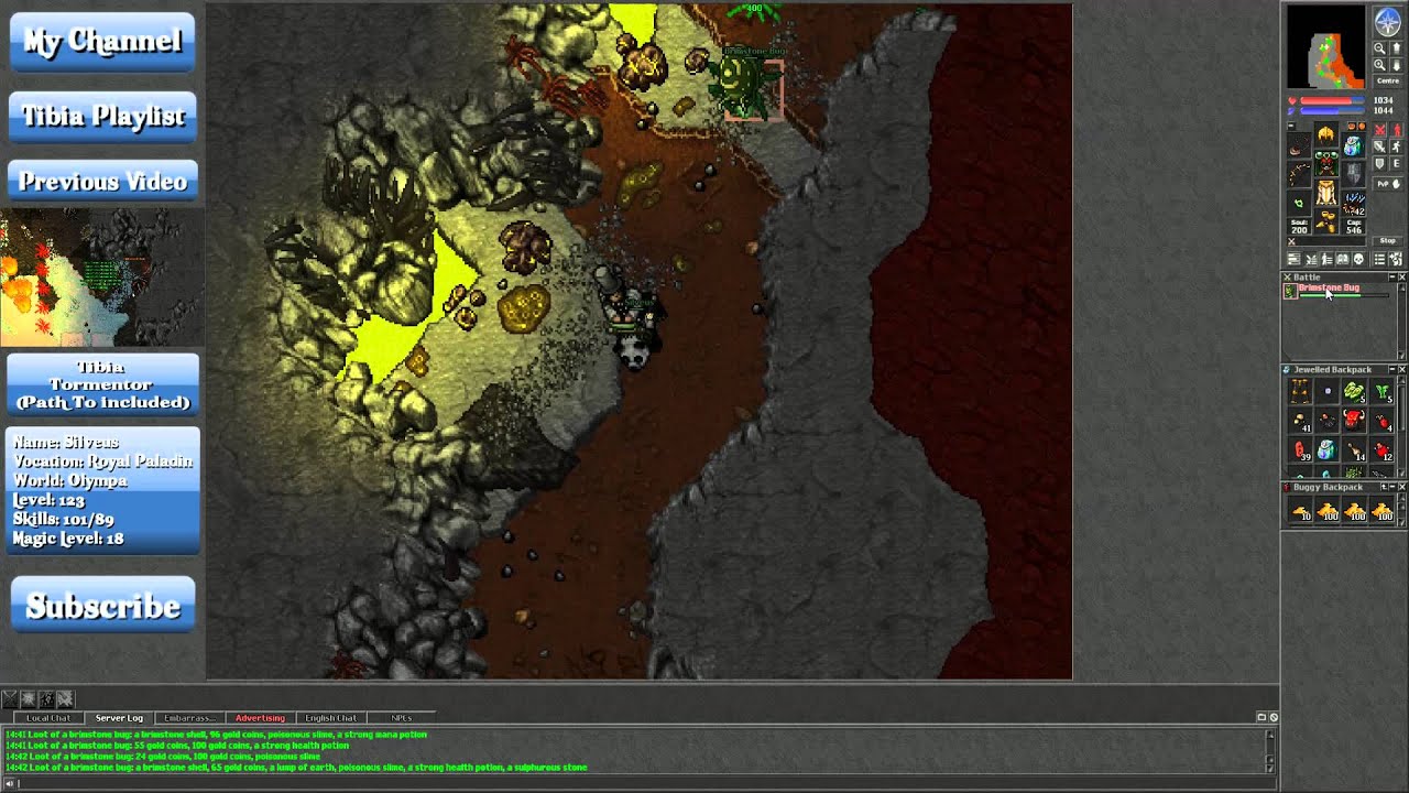 Lets play Tibia: Tasking Brimstone Bugs (ENG) - YouTube