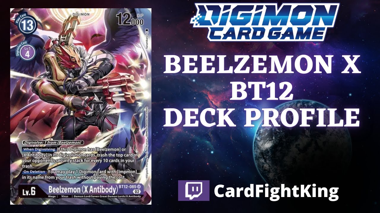BT12 Beelzemon X-Antibody Deck Profile | Digimon Card Game - YouTube