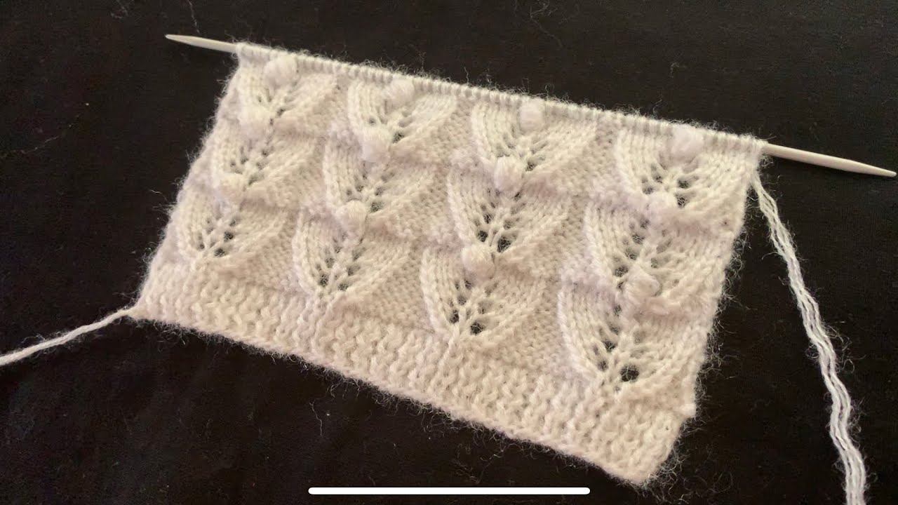 Beautiful Leaf Knitting Pattern /Design - YouTube