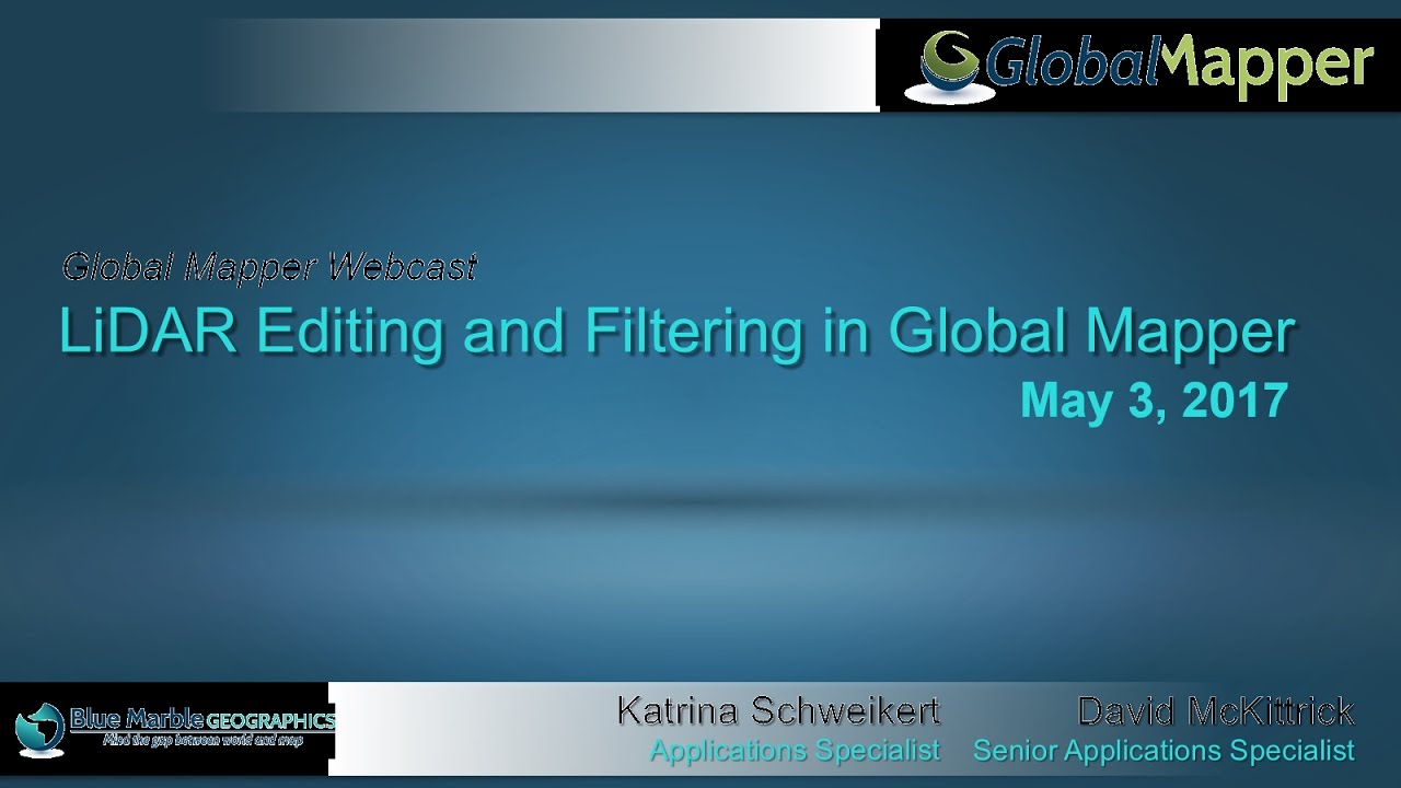 LiDAR Editing and Filtering in Global Mapper - YouTube