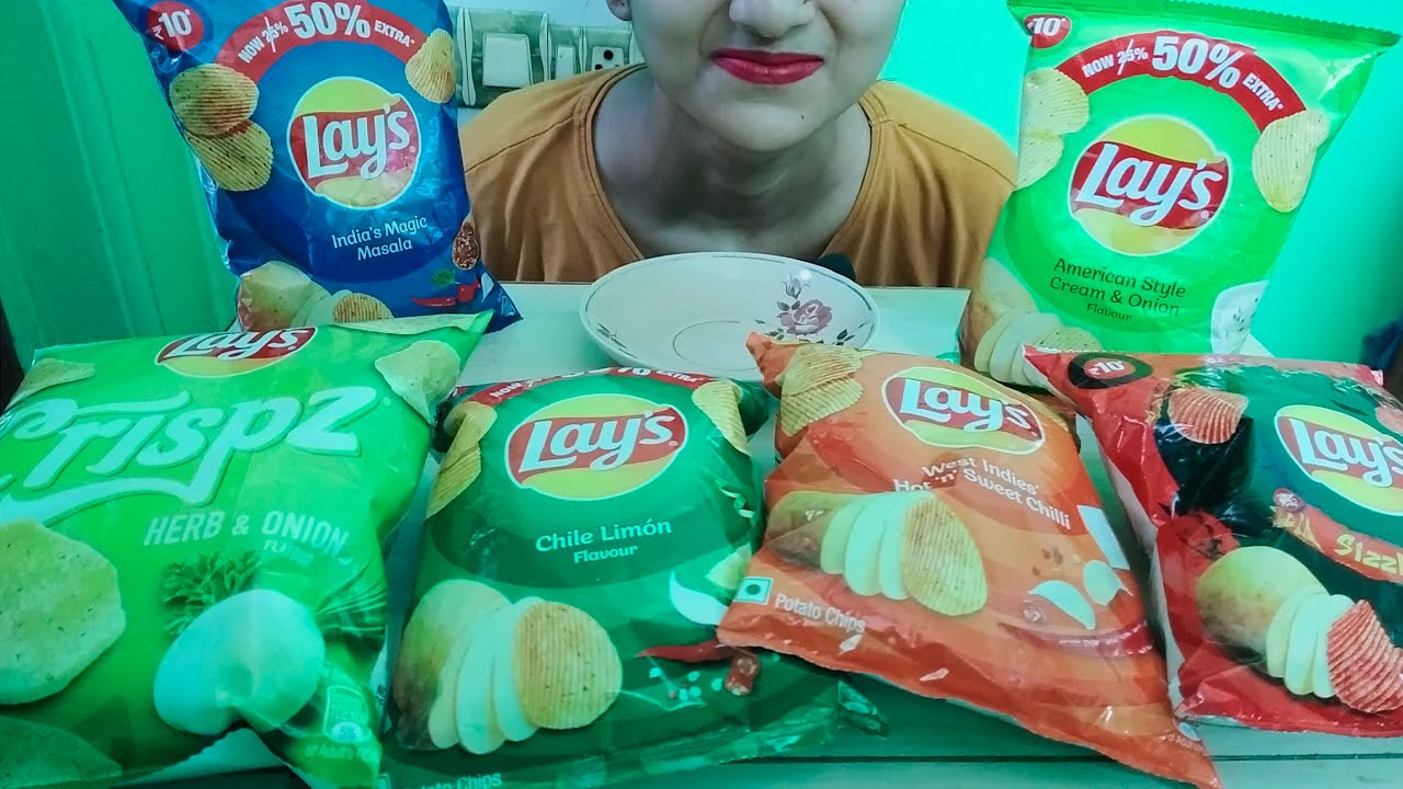 Eating Lays Chips of different flavours 😋 @TheNewMukbanger # ...
