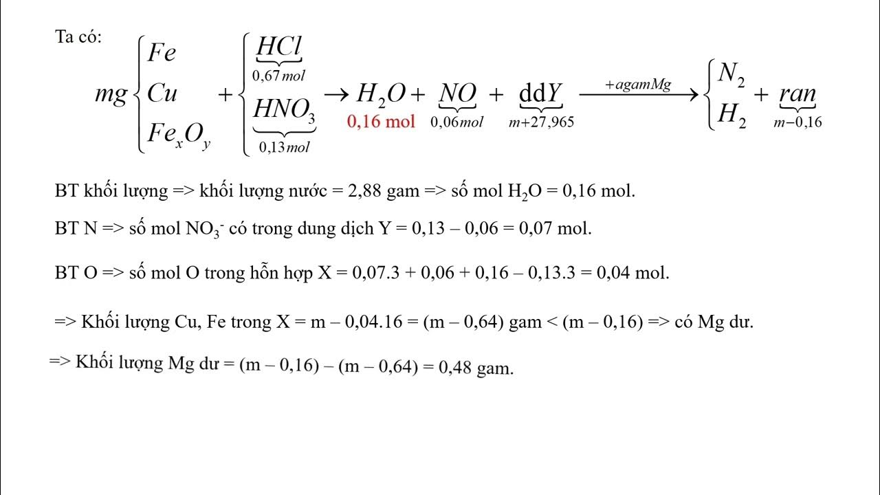 VD50[Hoá học]: Cho m gam hỗn hợp X gồm Fe, Cu và FexOy tác dụng hết với 100 gam dung dịch chứa ...