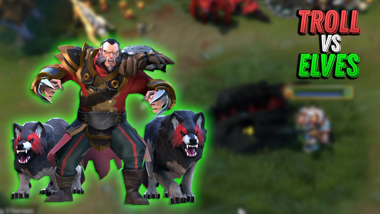lots of wolves in Troll VS Elves 3 (2023) - Dota 2 Custom 7.34b - YouTube