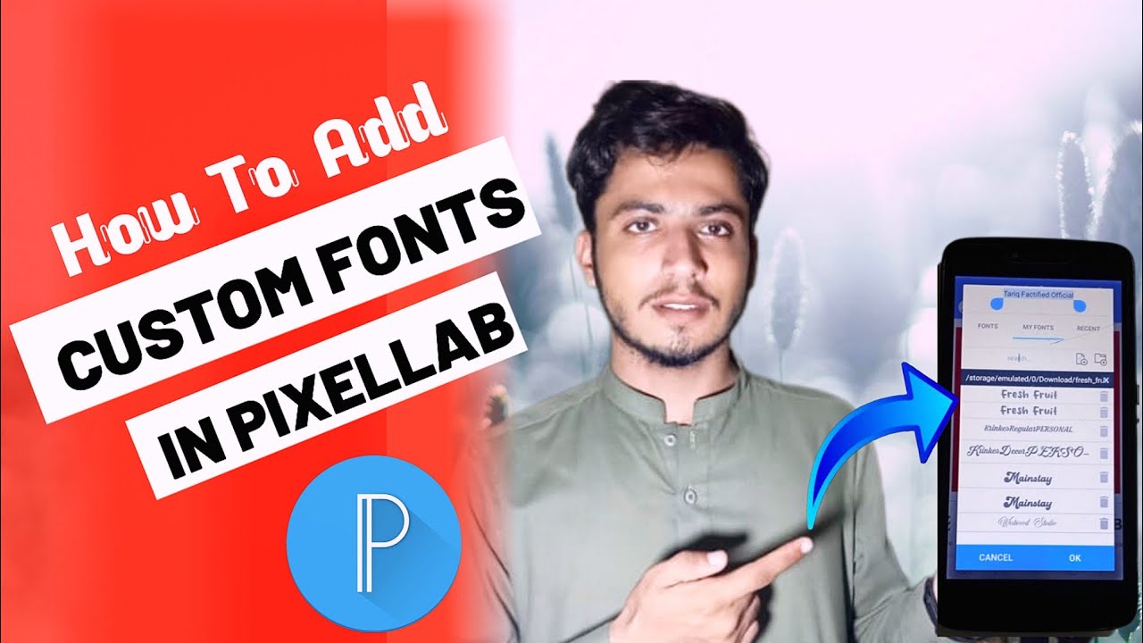 How To Add Custom Fonts in Pixellab App || Make Your Thumbnails ...